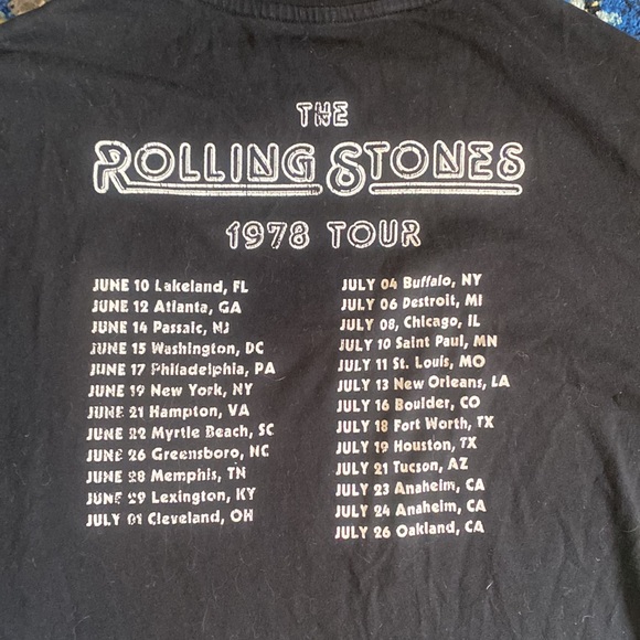 Shirts | 1978 Rolling Stones Tour T Shirt | Poshmark